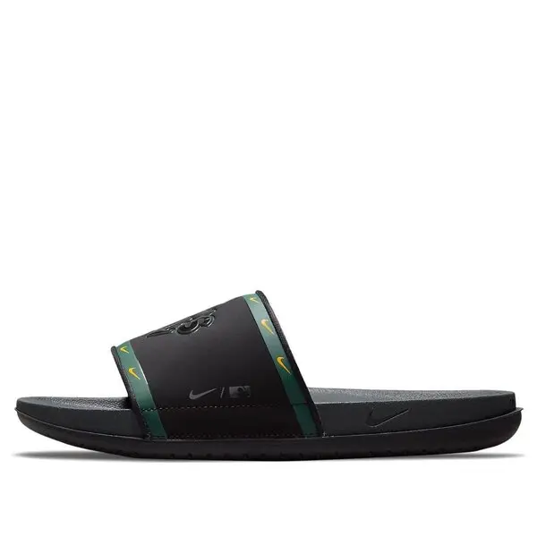 Nike Mlb X Offcourt Slide 'oakland Athletics - Black/green