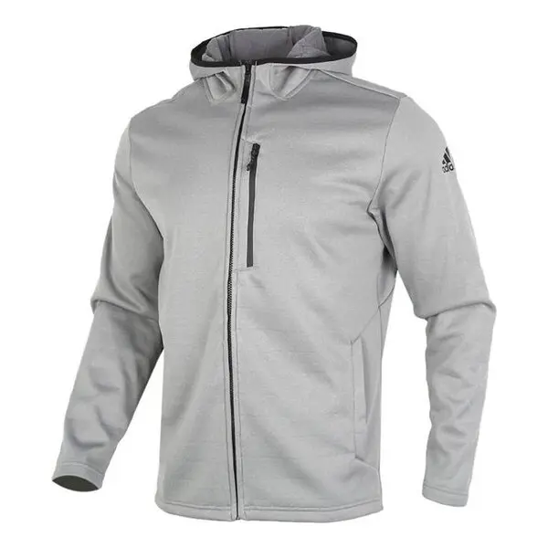 Adidas Fleece Lined Hooded Jacket - Gray