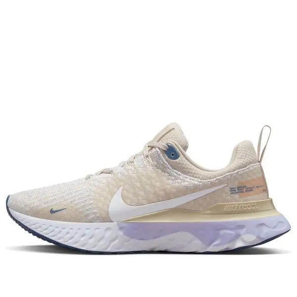 Nike React Infinity Run Flyknit 3 Sneakers - Cream/purple/white