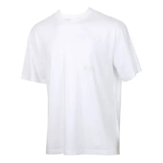 PUMA Casual Sports Solid Color Breathable Short Sleeve - White