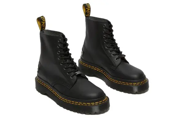 Dr. Martens Bex Double Stitch Leather Lace Up Boots - Black