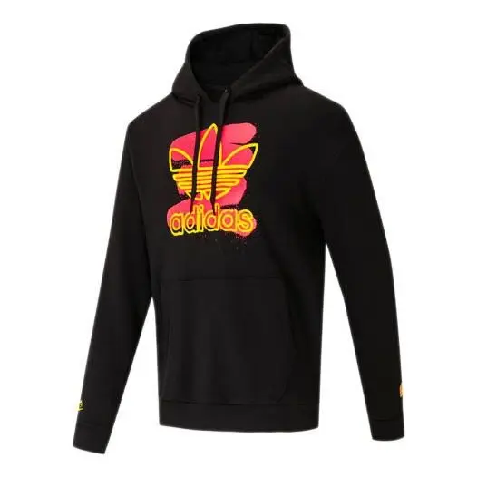 Adidas Originals Graphic Print Hoodie - Black