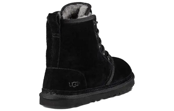 UGG Harkley Lace-up Suede Boots - Black