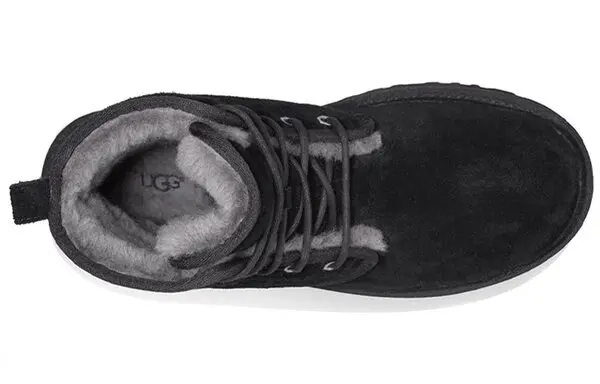 UGG Harkley Lace-up Suede Boots - Black