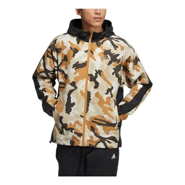 Adidas Camouflage Zip-up Hooded Jacket - Multi-color