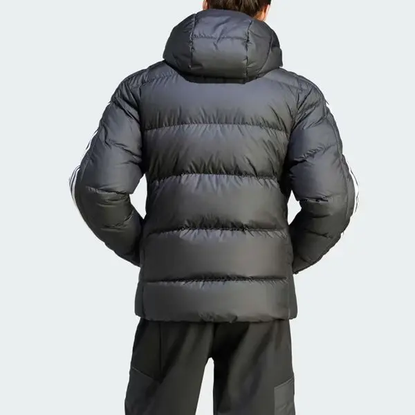 Adidas Midweight Down Hooded Jacket - Black