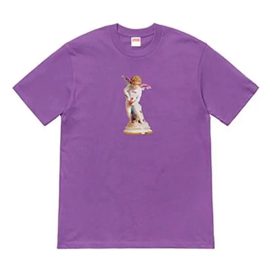 Supreme Ss19 Cupid Tee Angel Printing Short Sleeve - Purple