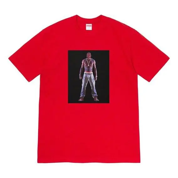 Supreme Ss20 Week 1 Tupac Hologram Tee Virtual Characters Short Sleeve - Red