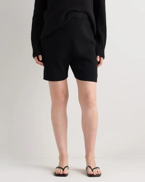 Quince Cotton Cashmere Maternity Knit Shorts