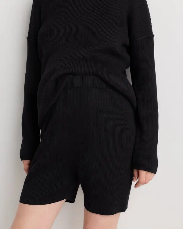 Quince Cotton Cashmere Maternity Knit Shorts