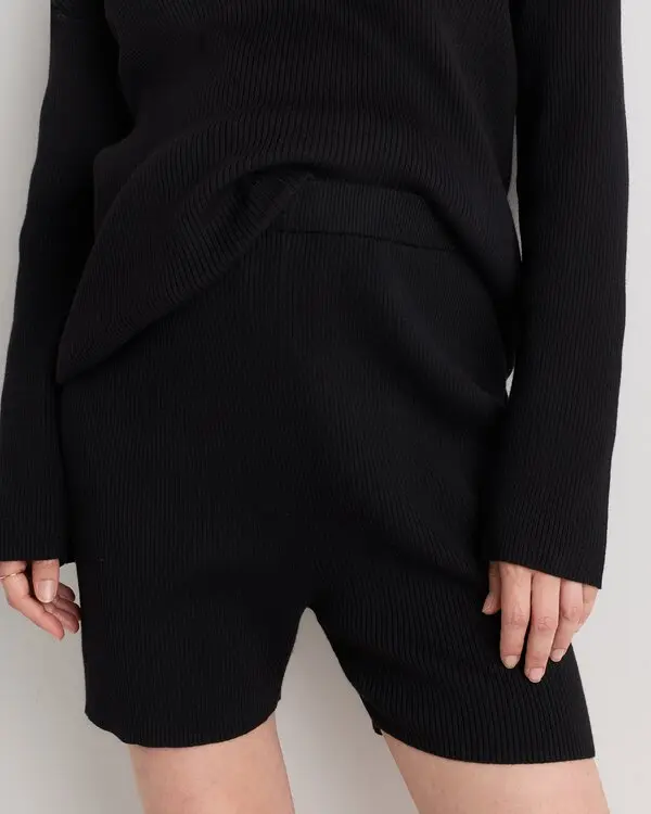 Quince Cotton Cashmere Maternity Knit Shorts