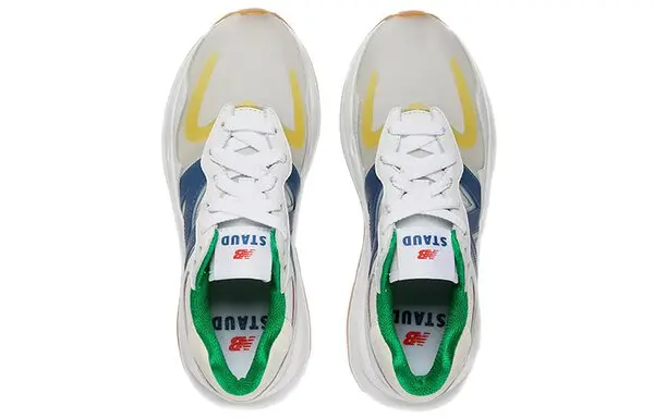 NEW BALANCE Staud X 57/40 "white Blue Quartz" Athletic Sneakers - White/blue/yellow