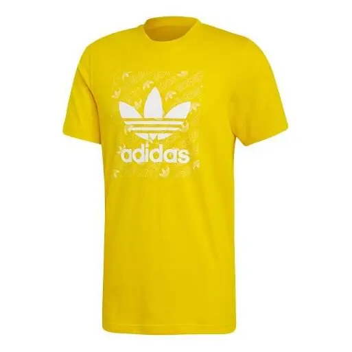 Adidas Monogram Square Tee White - Yellow