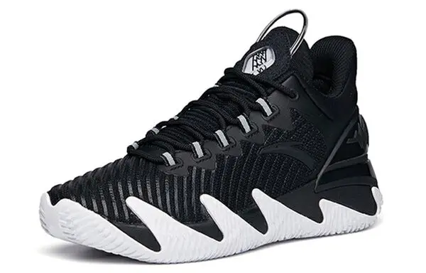 ANTA Reverse Blade High Top Sneakers - Black/white