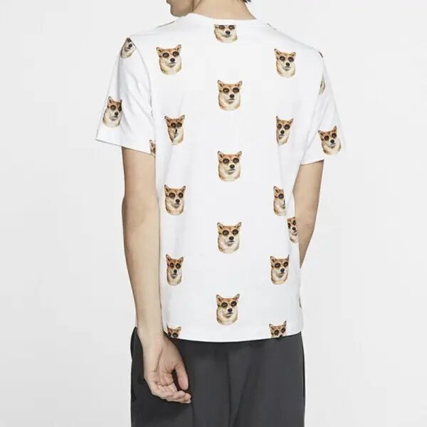 Nike Sunglasses Printing Casual Short Sleeve - White
