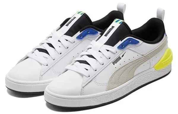 PUMA Suede Bloc Sneakers - White/blue/white
