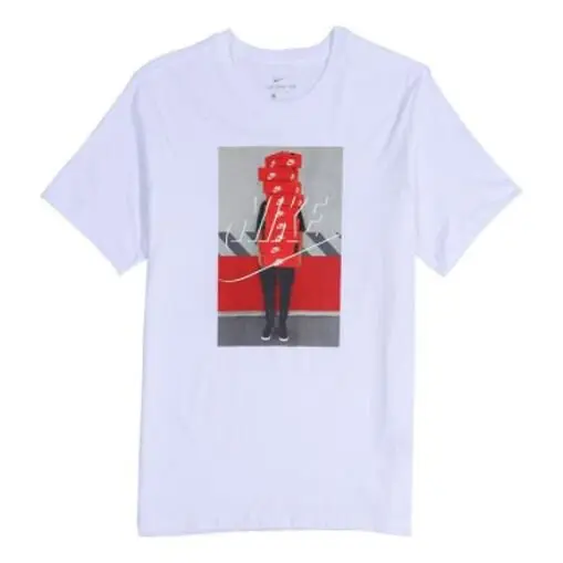 Nike Printed Casual Sport Short Sleeve - White