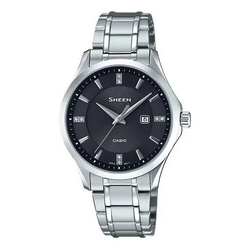 Casio Sheen Analog Watch With Sapphire Crystal And Solar Power - Silver