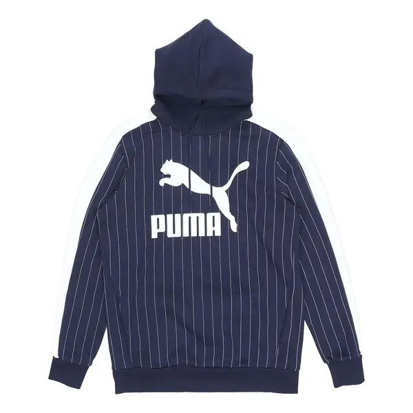 PUMA Pinstripe Hooded Pullover Fleece - Default Color