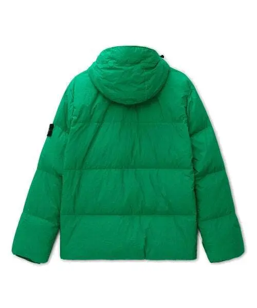 Stone Island Hooded Down Puffer Jacket With Wappen Patch