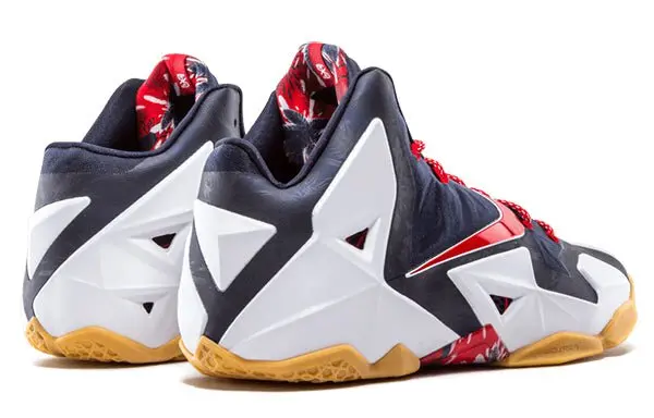 Nike Lebron 11 "independence Day" High Top Sneakers - White/red/black