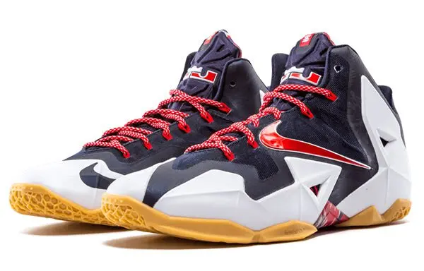 Nike Lebron 11 "independence Day" High Top Sneakers - White/red/black