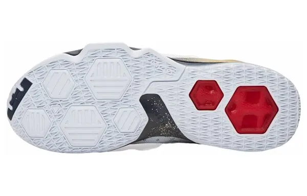 Nike Lebron 13 Low 'olympics' Sneakers - White/black/goldyellowgold