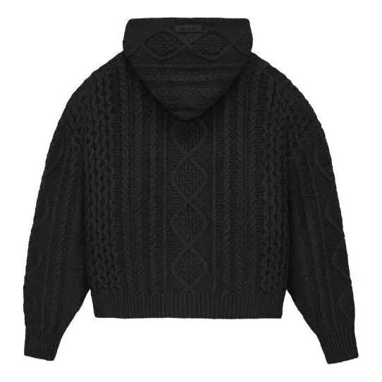 Fear Of God Fw23 Cable Knit Hoodie - Black