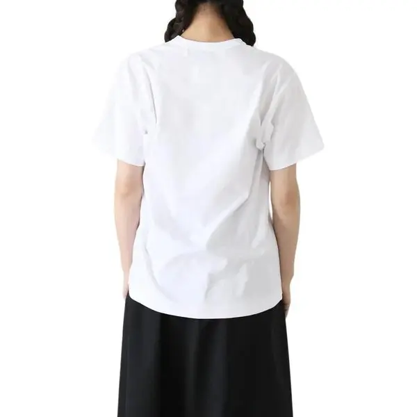 Play Comme Des Garcon Ss25 Heart Emblem T-shirt - White