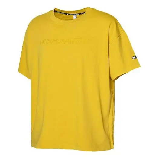 Adidas Dp Tee Round Neck Breathable Casual Sports Basketball Short Sleeve - Yellow