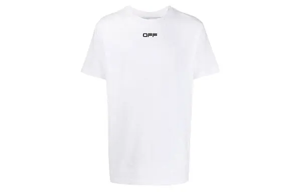 Off-White Ss21 Logo Alphabet Printing Round Neck Short Sleeve Ordinary Version - White
