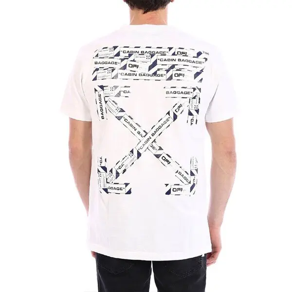 Off-White Ss21 Logo Alphabet Printing Round Neck Short Sleeve Ordinary Version - White