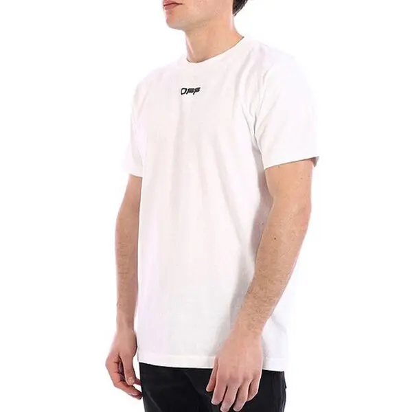 Off-White Ss21 Logo Alphabet Printing Round Neck Short Sleeve Ordinary Version - White