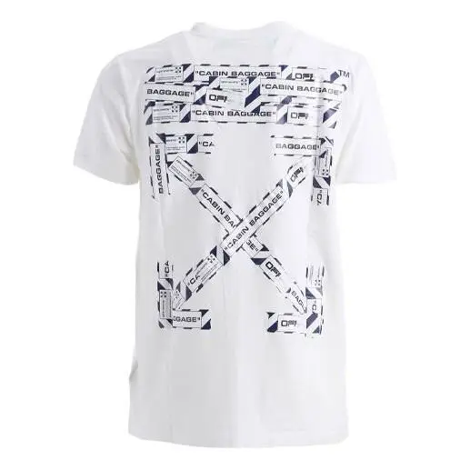 Off-White Ss21 Logo Alphabet Printing Round Neck Short Sleeve Ordinary Version - White