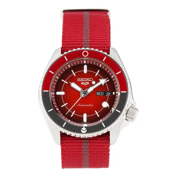 SEIKO 5 Naruto Crossover Limited Edition Mechanical Watch - Red