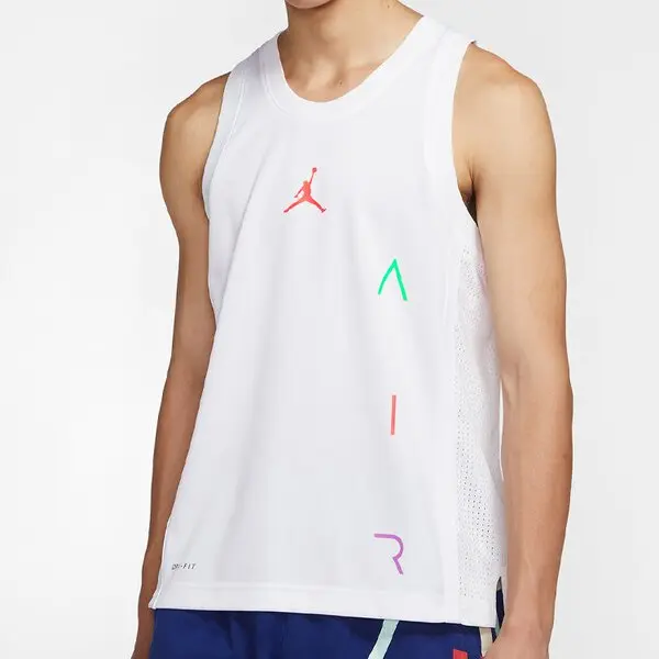 JORDAN Air Dri-fit Basketball Sports Vest - White