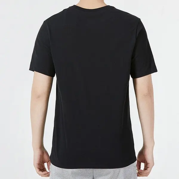 Nike Printing Pattern Round Neck Short Sleeve Black - Multi-color