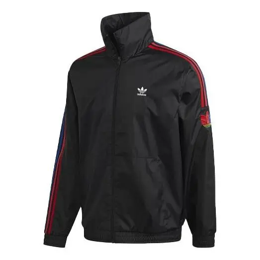 Adidas Originals Track Jacket With Contrasting Stripe Detail - Black