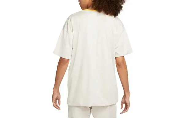 Nike Solid Color Logo Printing Round Neck Short Sleeve Bright Yellow T-shirt
