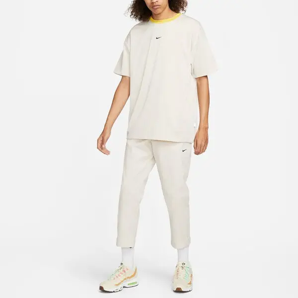 Nike Solid Color Logo Printing Round Neck Short Sleeve T-shirt - Default Color