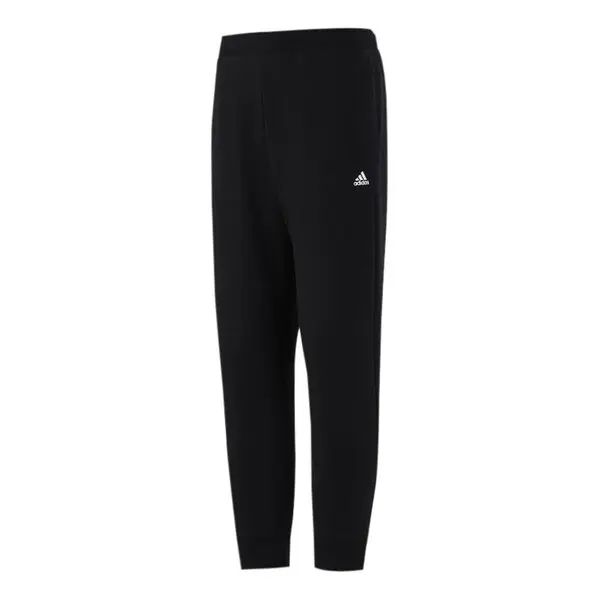 Adidas Solid Color Small Logo Sports Stylish Long Pants/trousers - Black