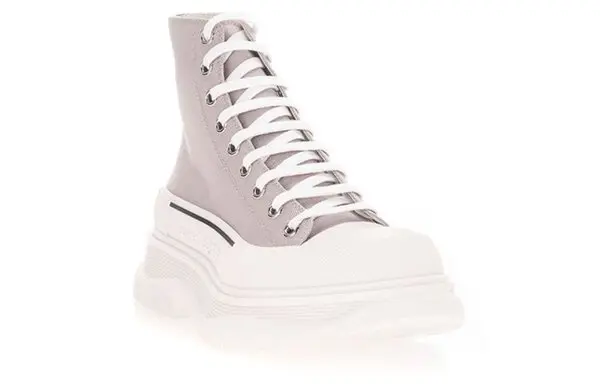 Alexander McQueen Canvas Tread Slick High Top Sneakers