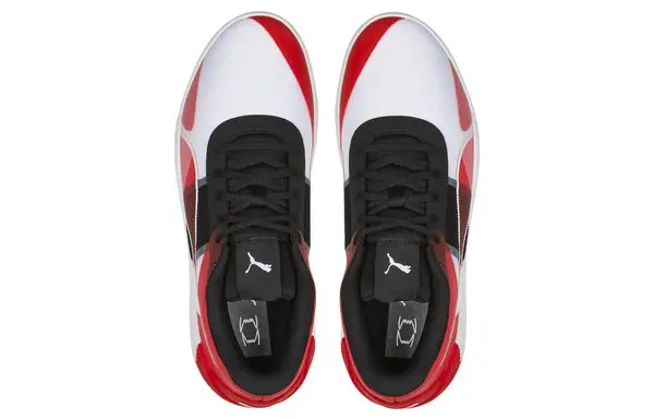 PUMA Fusion Nitro Team Basketball Sneakers - White/high Risk Red