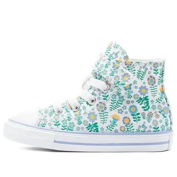 CONVERSE Chuck Taylor All Star High Top Floral Print Sneakers - Peppermint Green