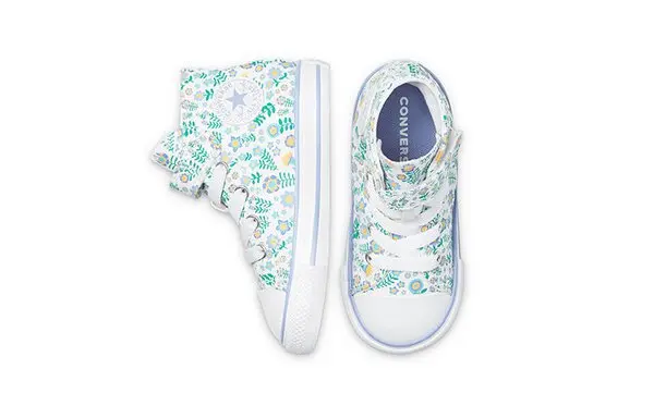 CONVERSE Chuck Taylor All Star High Top Floral Print Sneakers - Peppermint Green