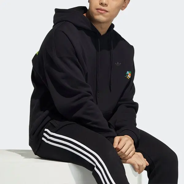 Adidas Originals X Melting Sadness Crossover Sports Hooded Pullover - Multi-color