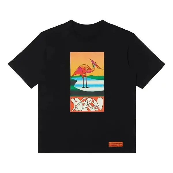 Heron Preston Ss22 Abstract T-shirt 'black Orange