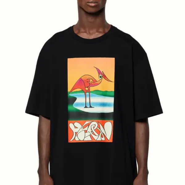 Heron Preston Ss22 Abstract T-shirt 'black Orange