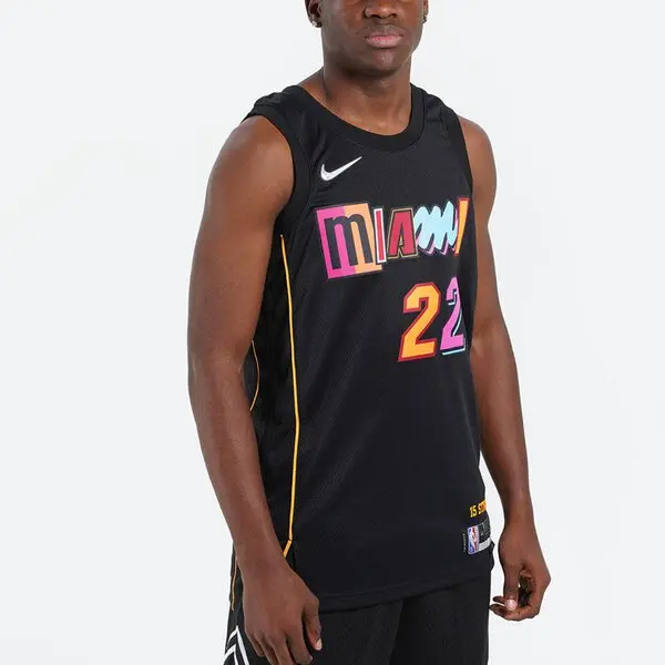 Nike X Nba Miami Heat 'jimmy Butler 22' Basketball Jersey - Black/multi-color