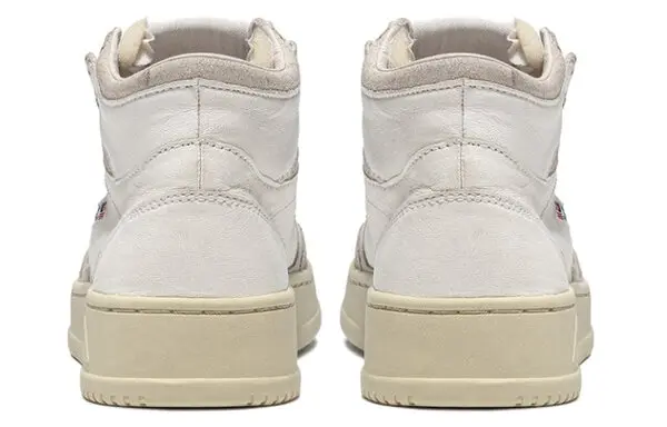 AUTRY Medalist Mid Leather And Suede Sneakers - White